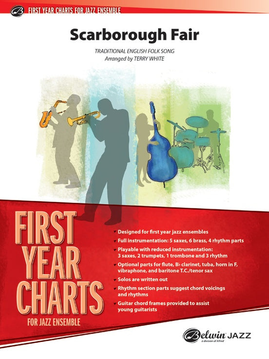 Scarborough Fair - Jazz Ensemble Conductor Score & Parts (Digital Down