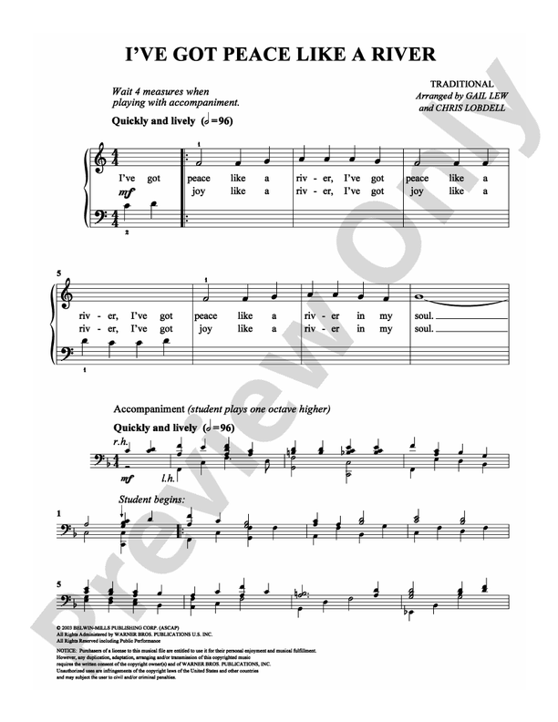 I've Got Peace Like a River - Arr. Gail Lew and Chris Lobdell - Easy P