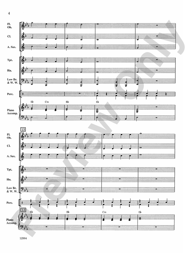 First Christmas March - Concert Band Conductor Score & Parts (Digital