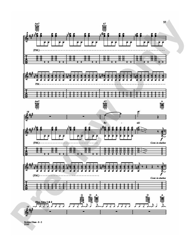 Broken Glass - Guitar TAB (Digital Download)