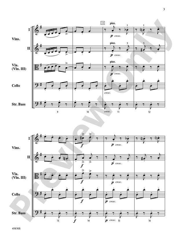 Spinning Song - String Orchestra Conductor Score & Parts (Digital Down