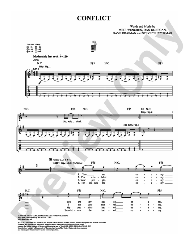 Conflict - Guitar TAB (Digital Download)