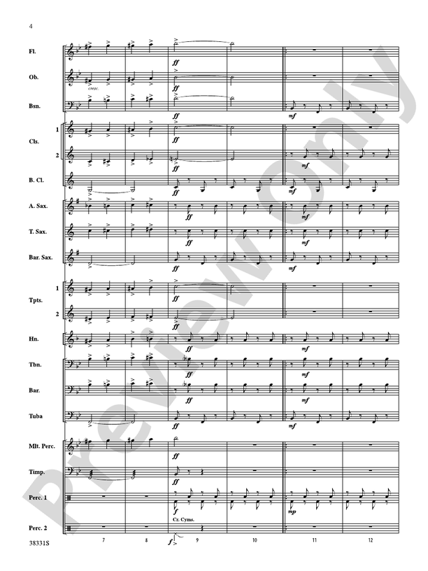 Jingle Bell Gallop - Concert Band Conductor Score & Parts (Digital Dow