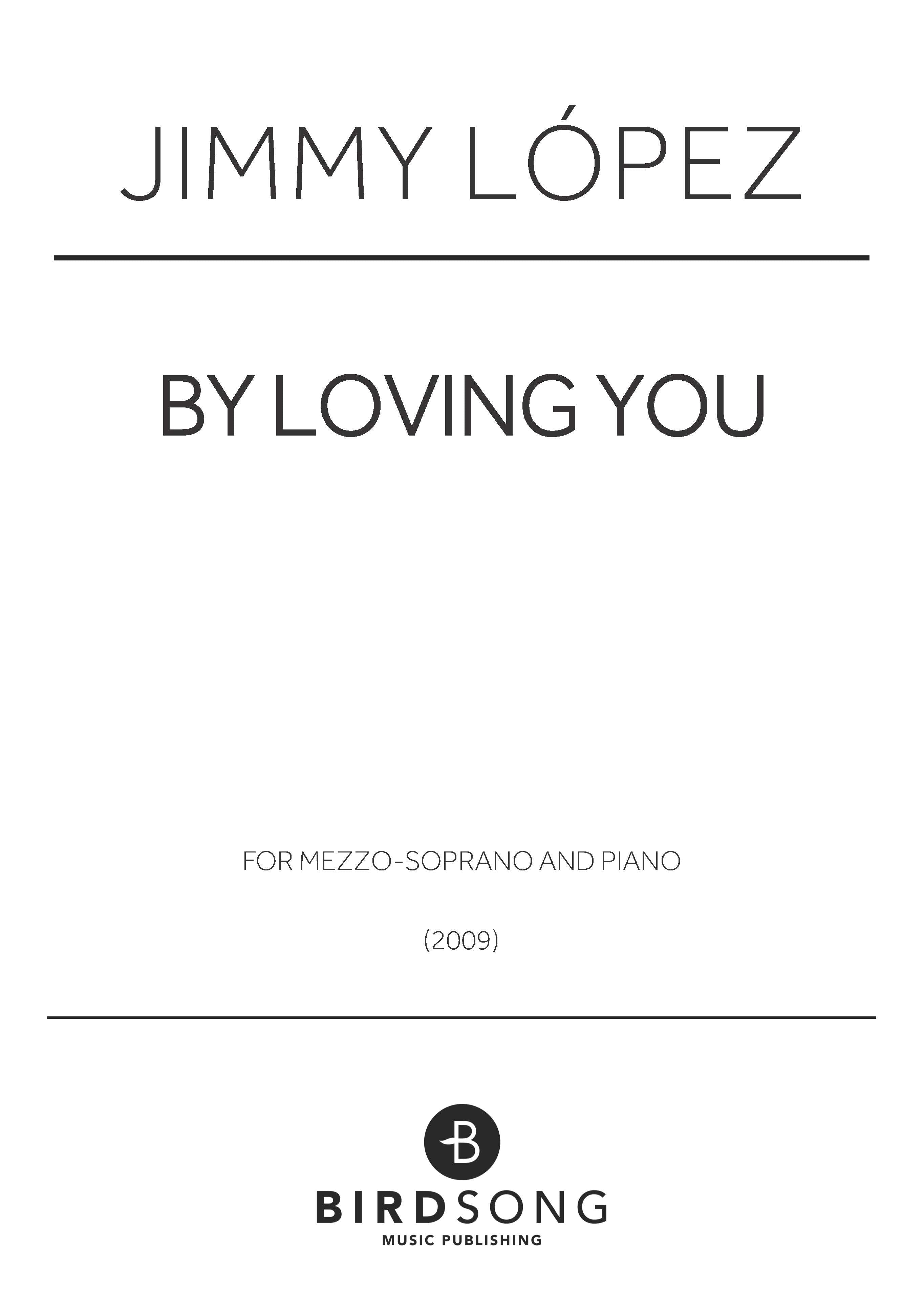 By Loving You - Voice/Piano (Digital Download)