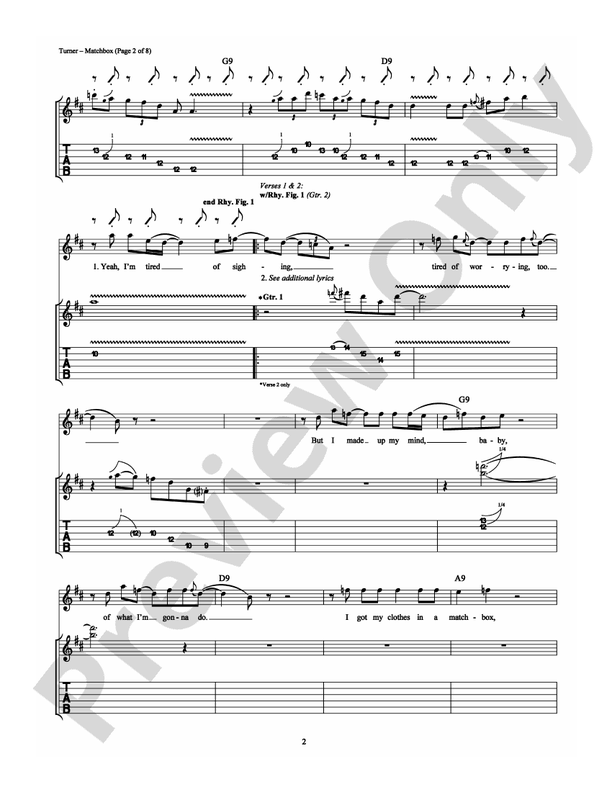 Matchbox - Guitar TAB (Digital Download)