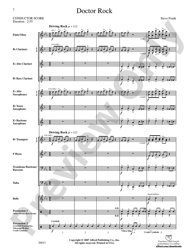 Doctor Rock - Concert Band Conductor Score & Parts (Digital Download)