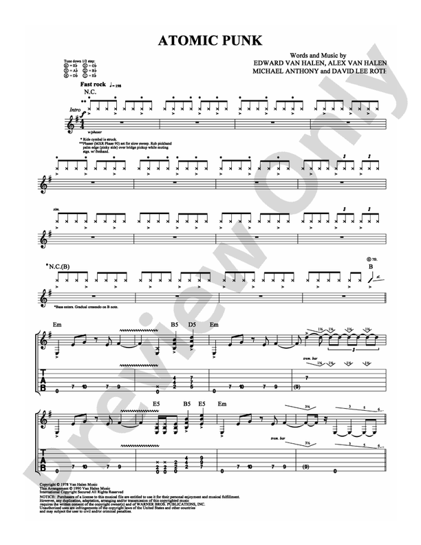 Atomic Punk - Guitar TAB (Digital Download)