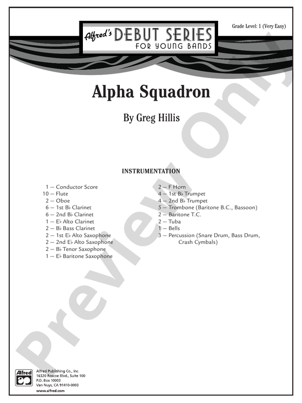 Alpha Squadron - Concert Band Conductor Score & Parts (Digital Downloa