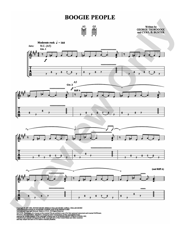 Boogie People - Guitar TAB (Digital Download)