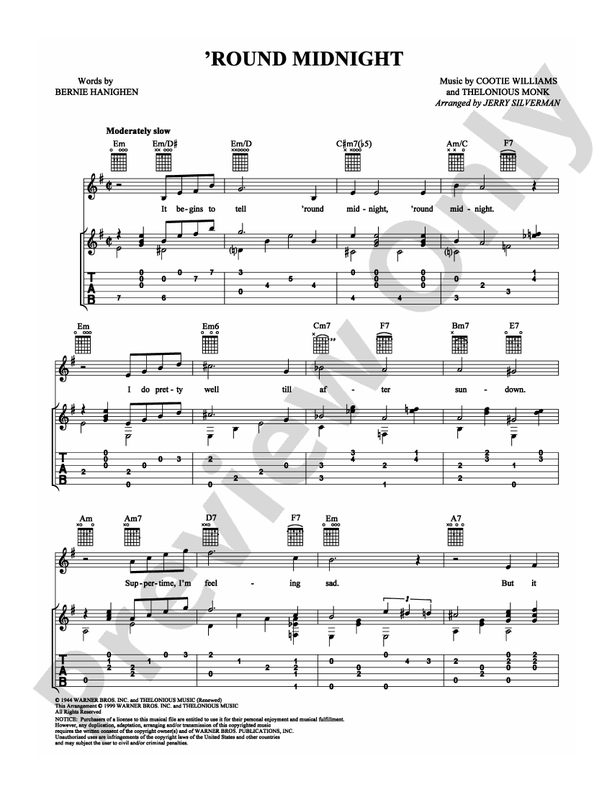 'Round Midnight - Guitar TAB (Digital Download)
