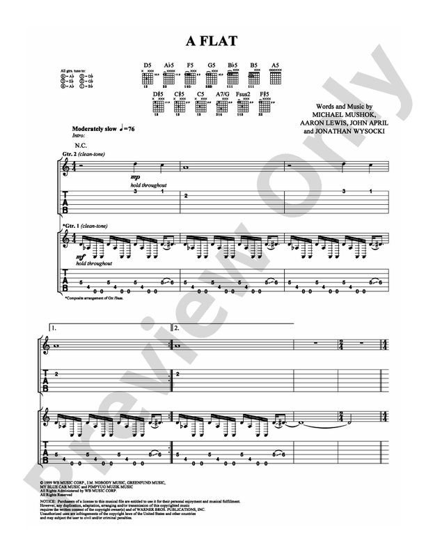 A Flat - Guitar TAB (Digital Download)
