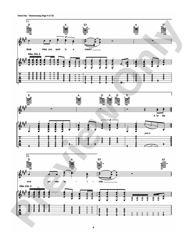 Homecoming - Guitar TAB (Digital Download)