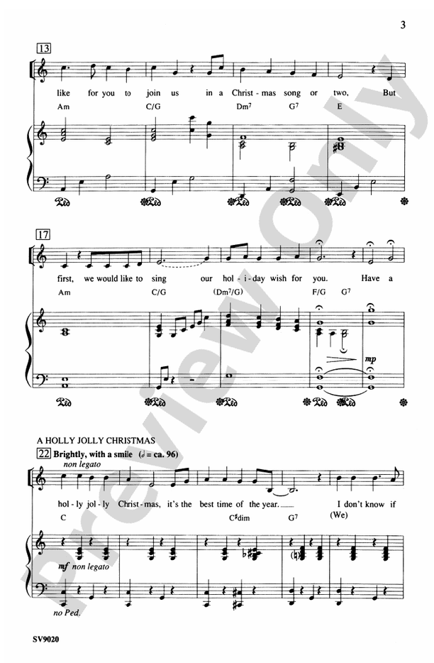 A Holly Jolly Holiday - 2-Part Choral Octavo (Digital Download)