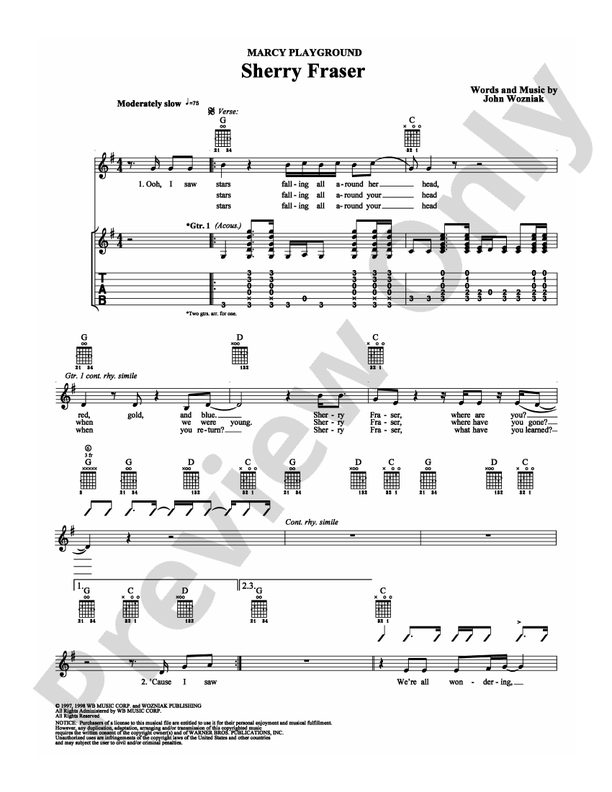 Sherry Fraser - Guitar TAB (Digital Download)
