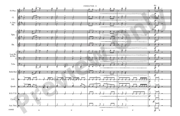 Shut Up and Dance – Marching Band Conductor Score & Parts (Digital Dow