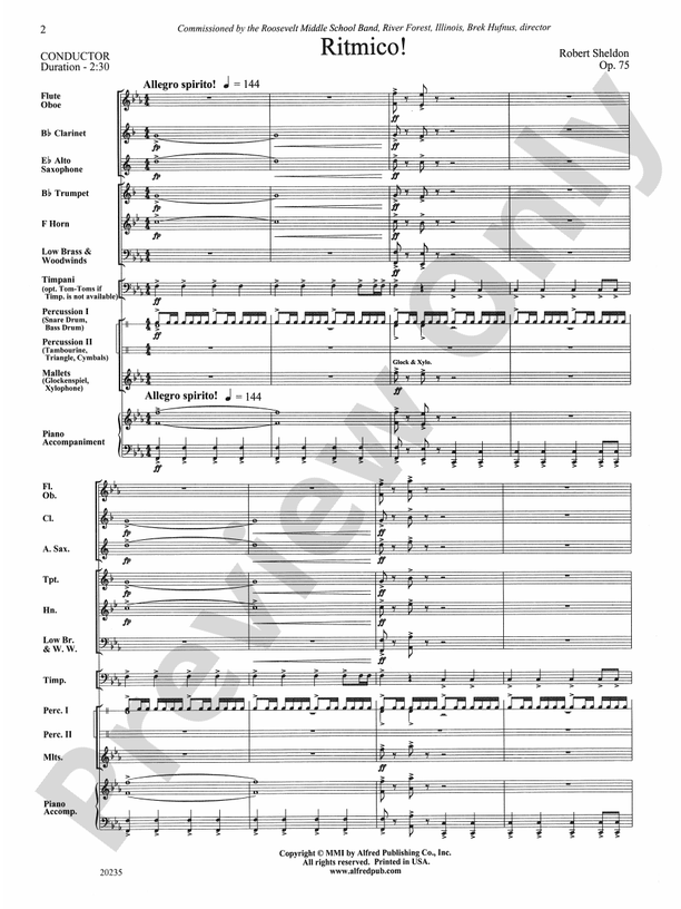 Ritmico! - Concert Band Conductor Score & Parts (Digital Download)
