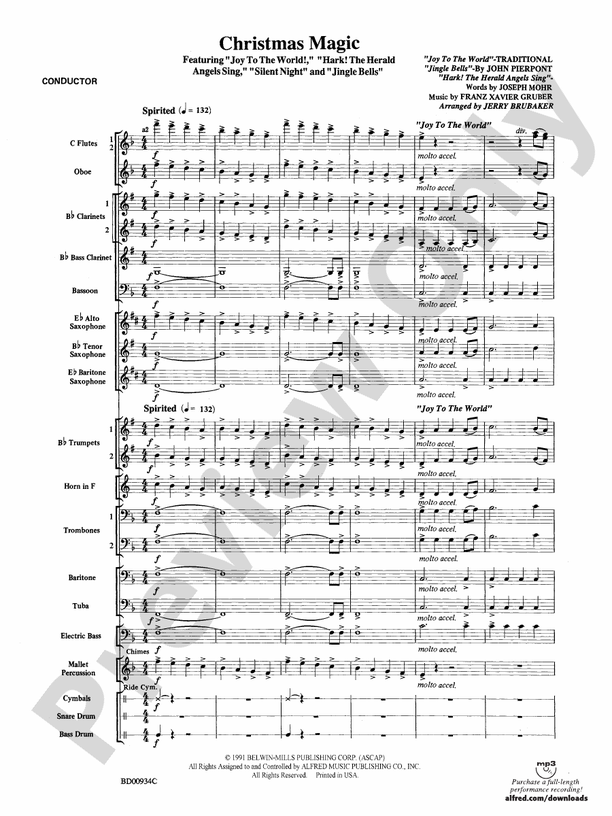Christmas Magic - Concert Band Conductor Score & Parts (Digital Downlo