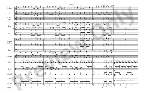 Paralyzer – Marching Band Conductor Score & Parts (Digital Download)