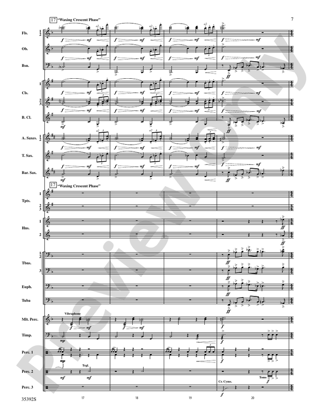 Moon Phases 81 - Concert Band Conductor Score & Parts (Digital Downloa