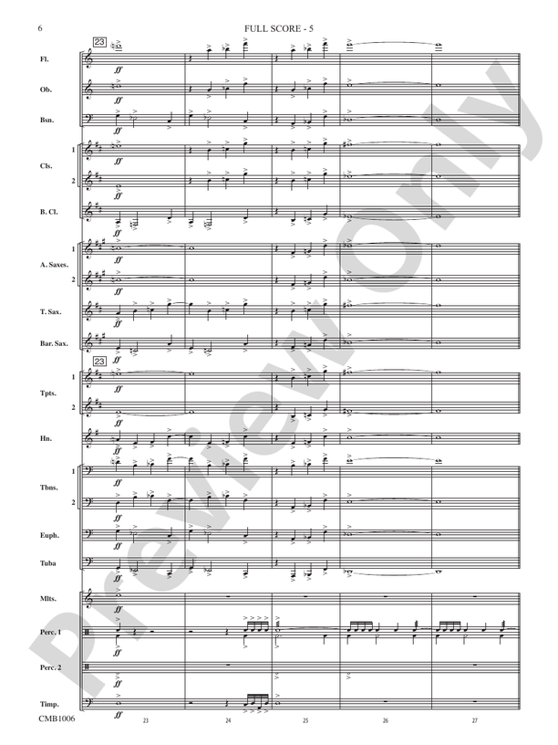 Turbulence - Concert Band Conductor Score & Parts (Digital Download)