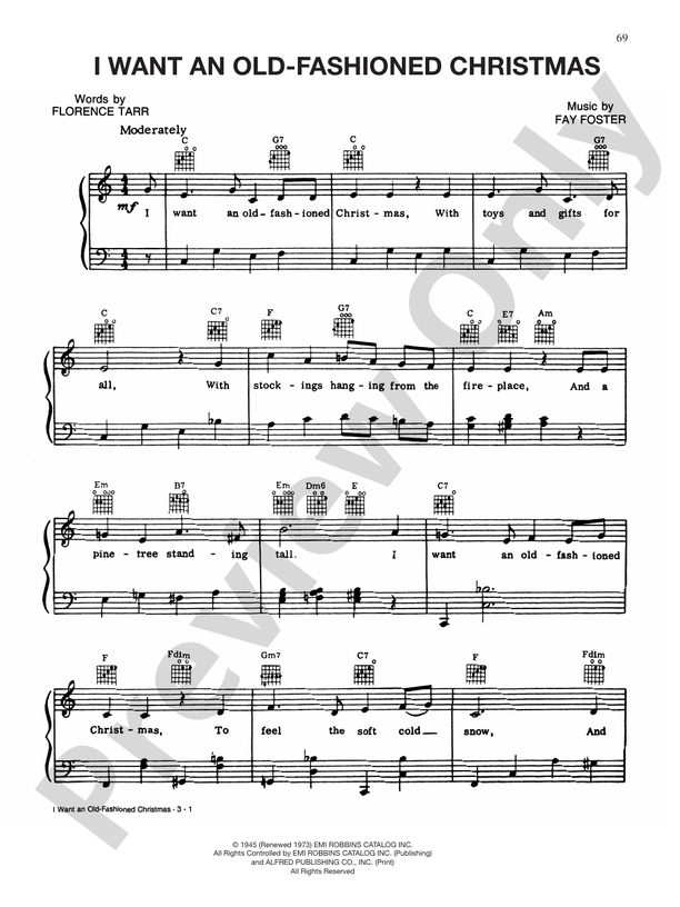 I Want an Old-Fashioned Christmas - PVG - Fay Foster (Digital Download