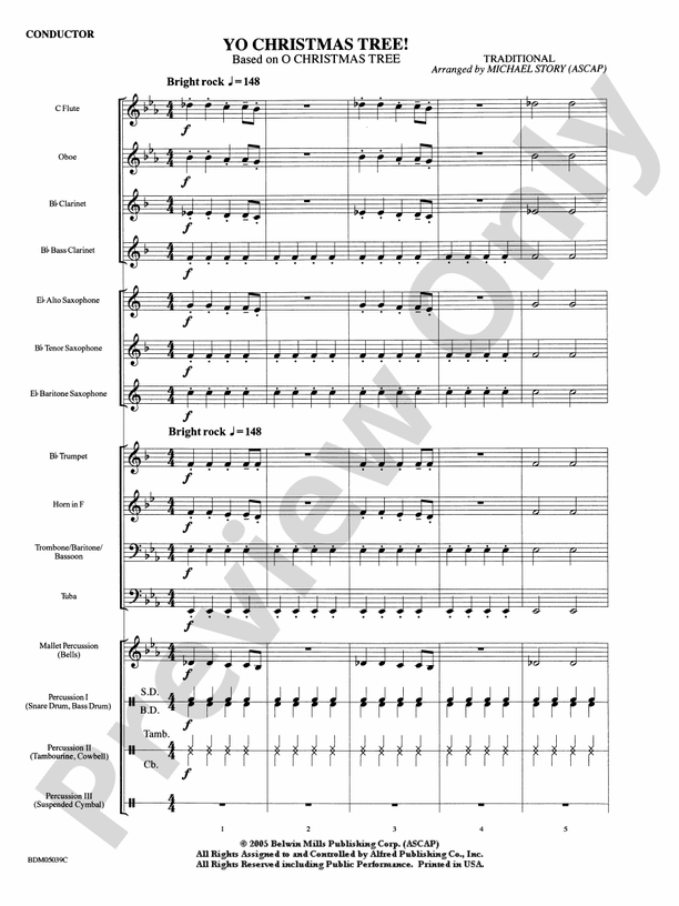 Yo Christmas Tree! (based on "O Christmas Tree") - Concert Band Conduc