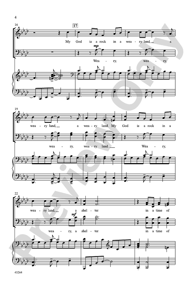 My God Is a Rock - Arr. Ruth Morris Gray – SATB Choral Octavo (Digital