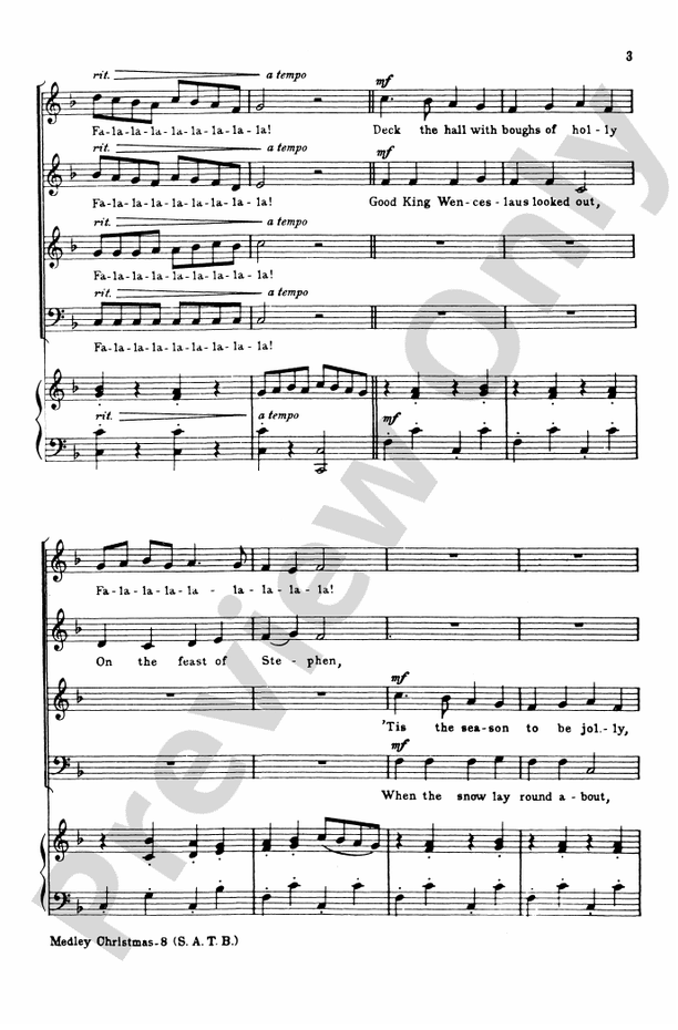 Medley Christmas – SATB Choral Octavo (Digital Download)
