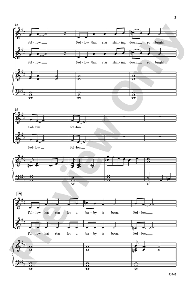 Follow That Star – SSA Choral Octavo (Digital Download)