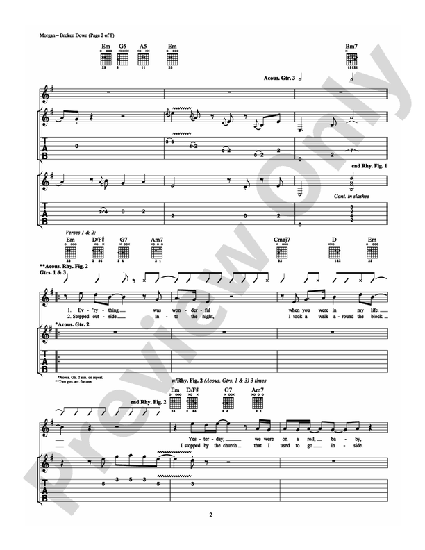 Broken Down - Guitar TAB (Digital Download)