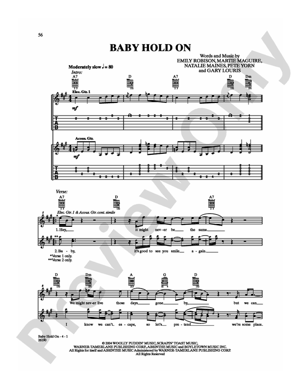 Baby Hold On - Guitar TAB (Digital Download)