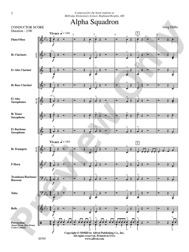 Alpha Squadron - Concert Band Conductor Score & Parts (Digital Downloa