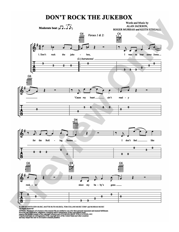 Don't Rock the Jukebox - Easy Guitar (Digital Download)