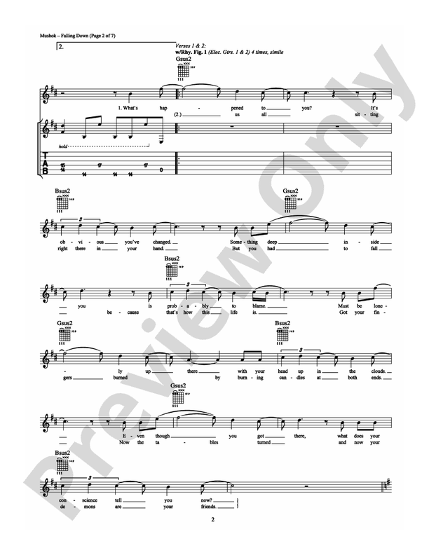 Falling Down - Guitar TAB (Digital Download)