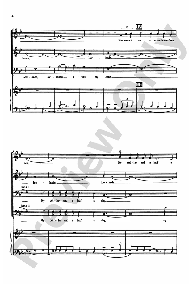 Lowlands – TTBB Choral Octavo (Digital Download)