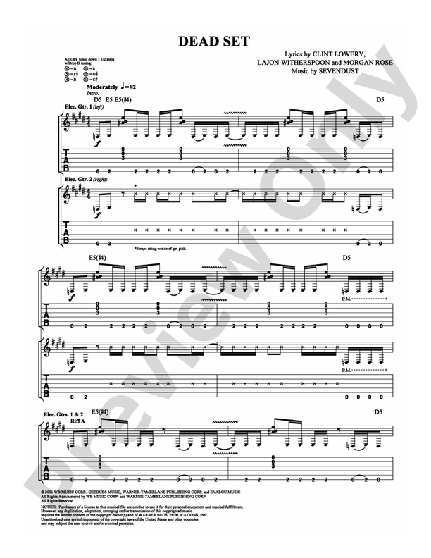 Dead Set - Guitar TAB (Digital Download)