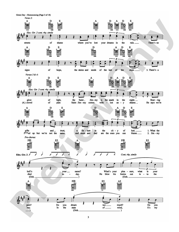 Homecoming - Guitar TAB (Digital Download)